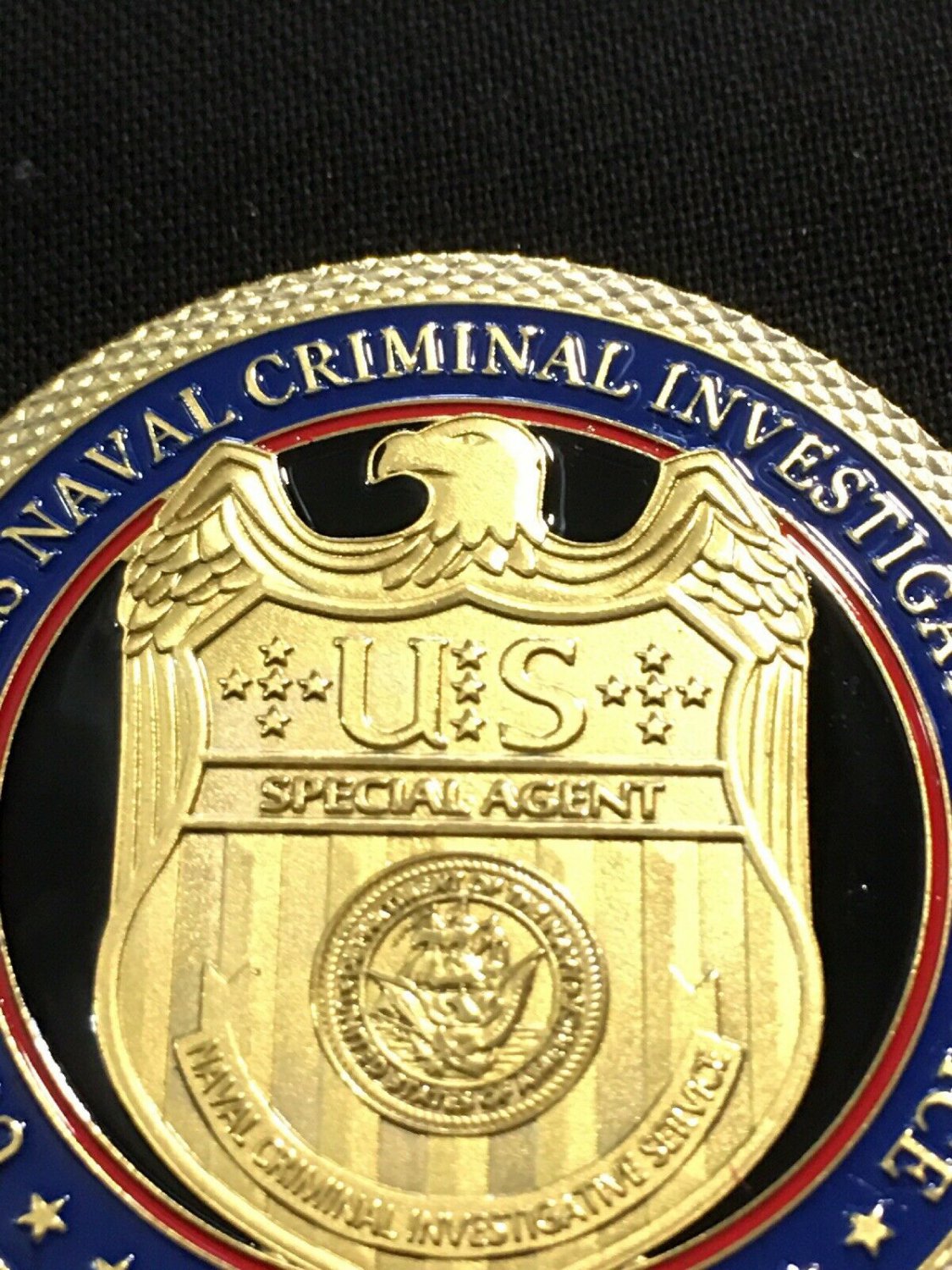 US NAVY NCIS Challenge Coin CRIMINAL INVESTIGATION SERVICE NCIS USN N-8
