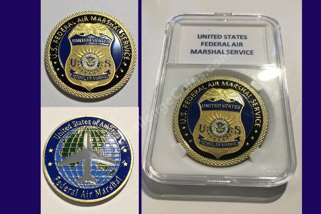 Federal Air Marshal Challenge Coin 40mm with coin slab G23