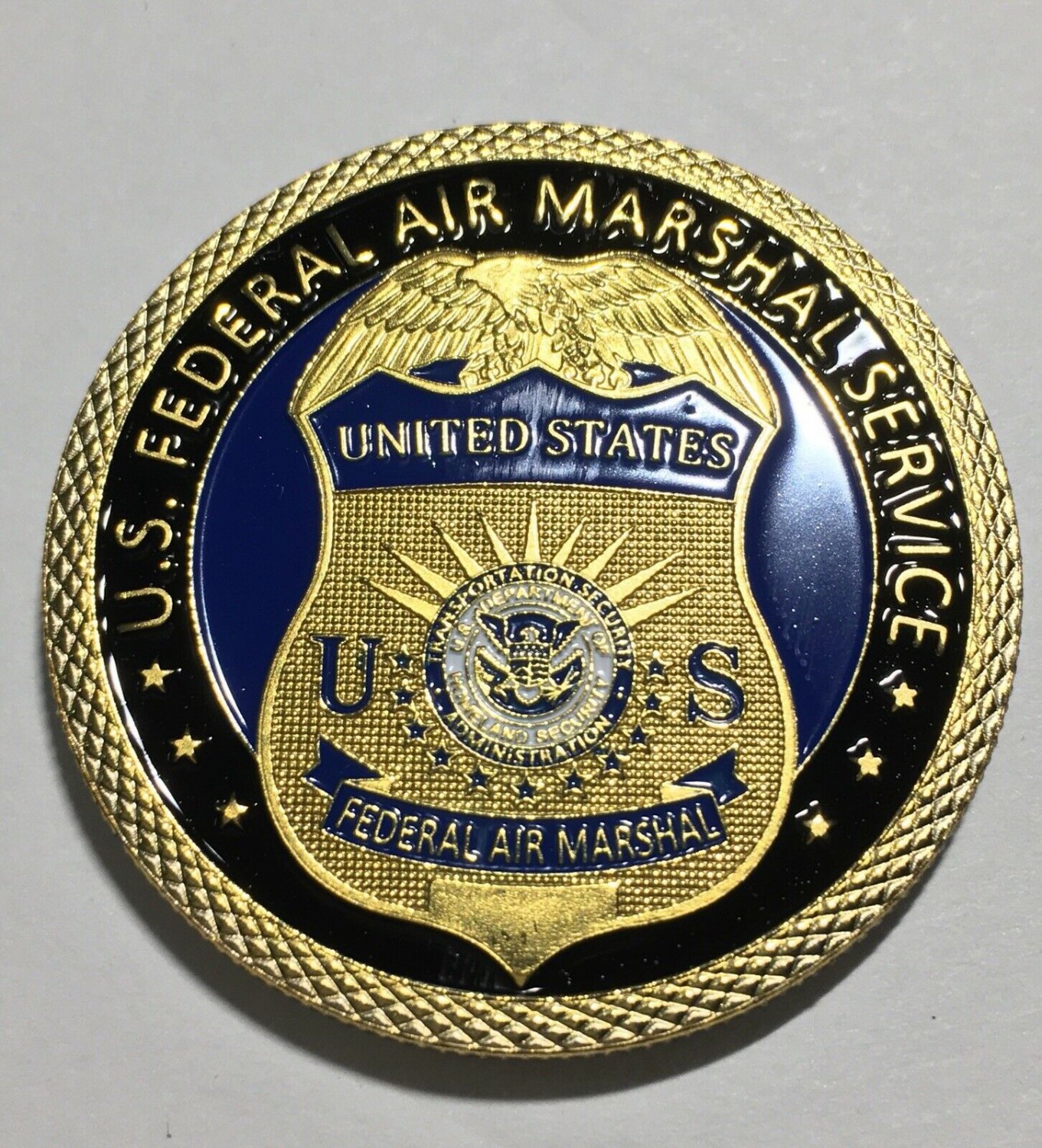 Federal Air Marshal Challenge Coin 40mm with coin slab G23