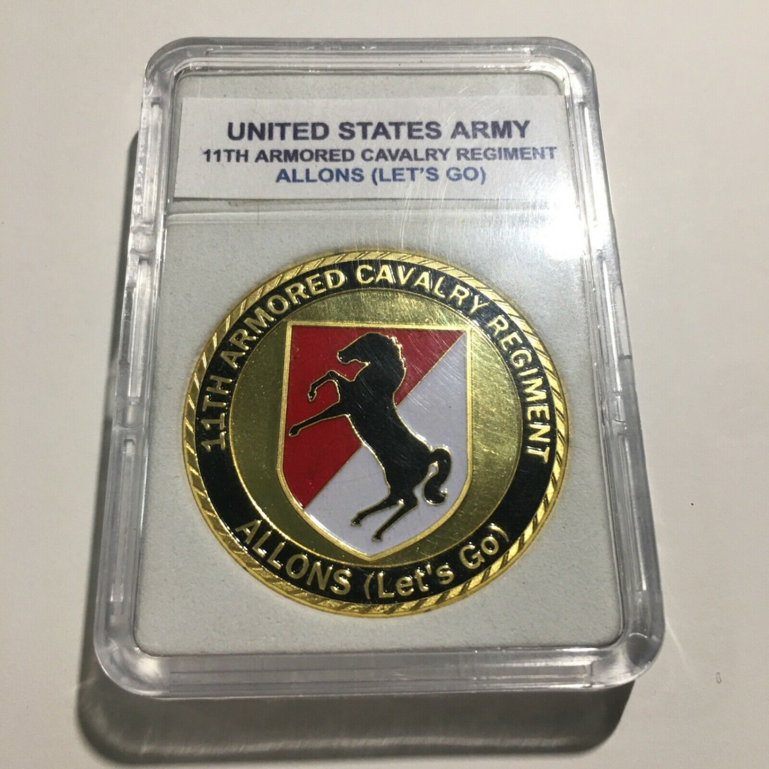 11th Armored Calvary Regiment Allons "Lets Go" Challenge Coin US Army ...