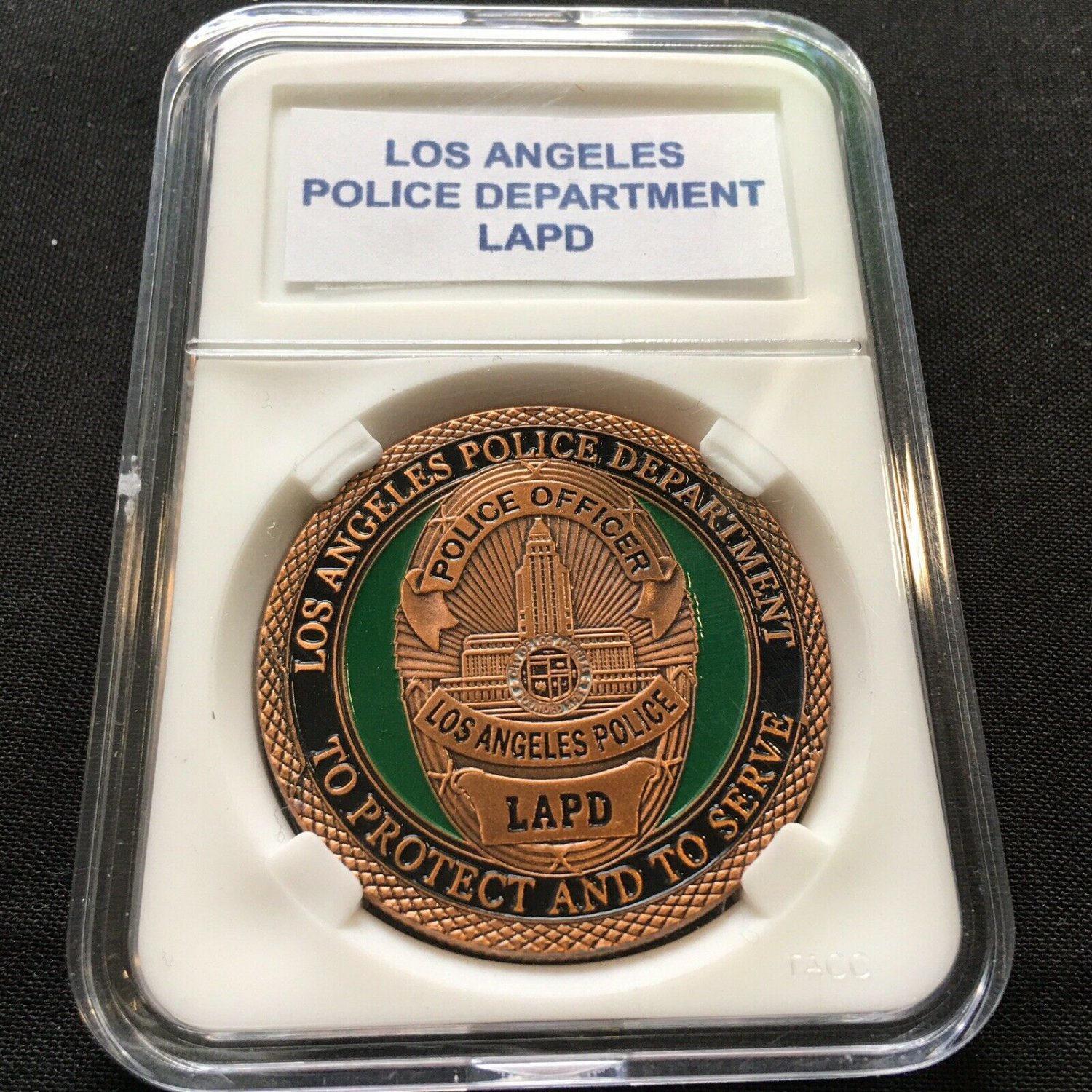 LOS ANGELES LAPD POLICE DEPARTMENT COPPER FINISH Challenge Coin 40mm P19