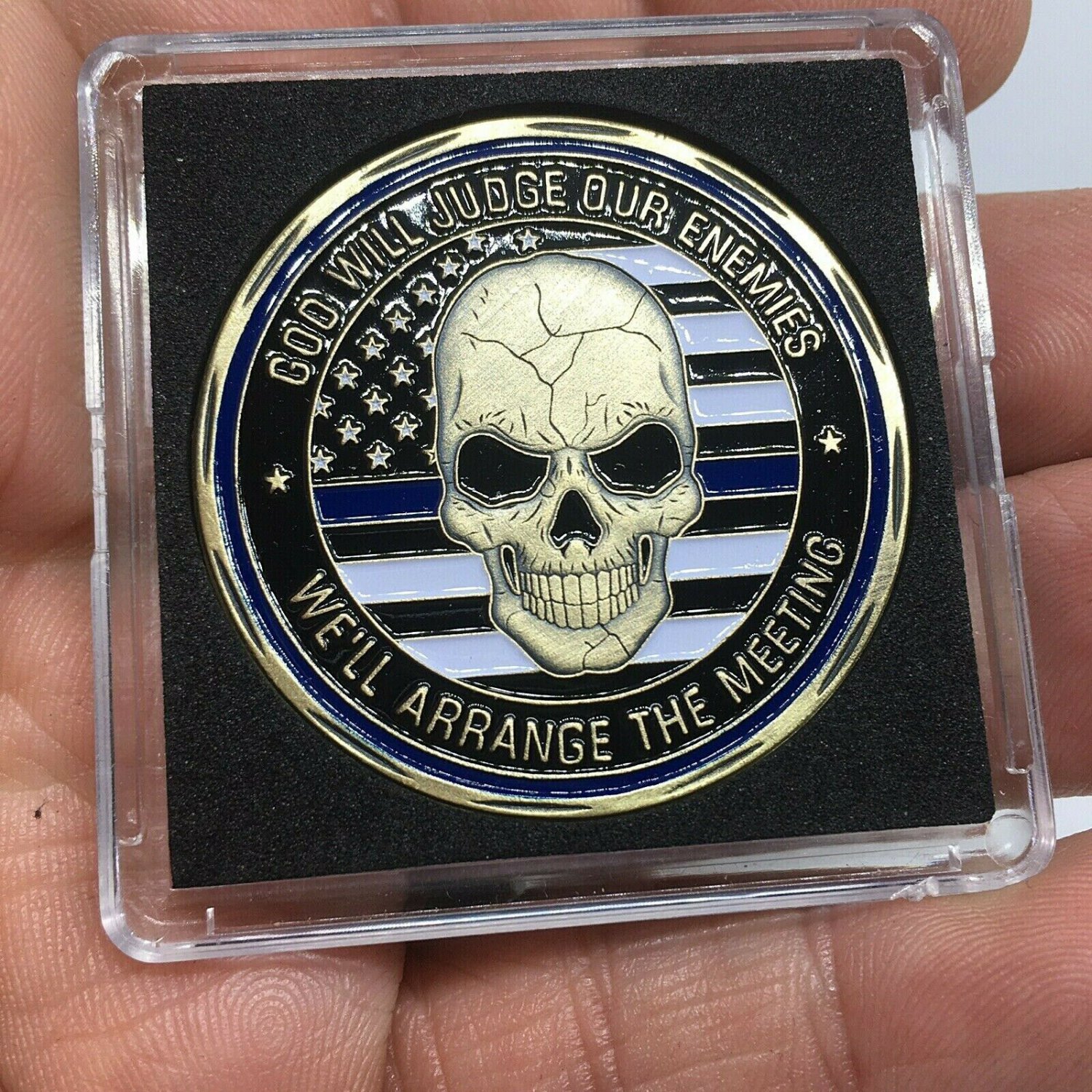 Police Challenge Coin Law Enforcement St Michael Catholic Christian W/CASE