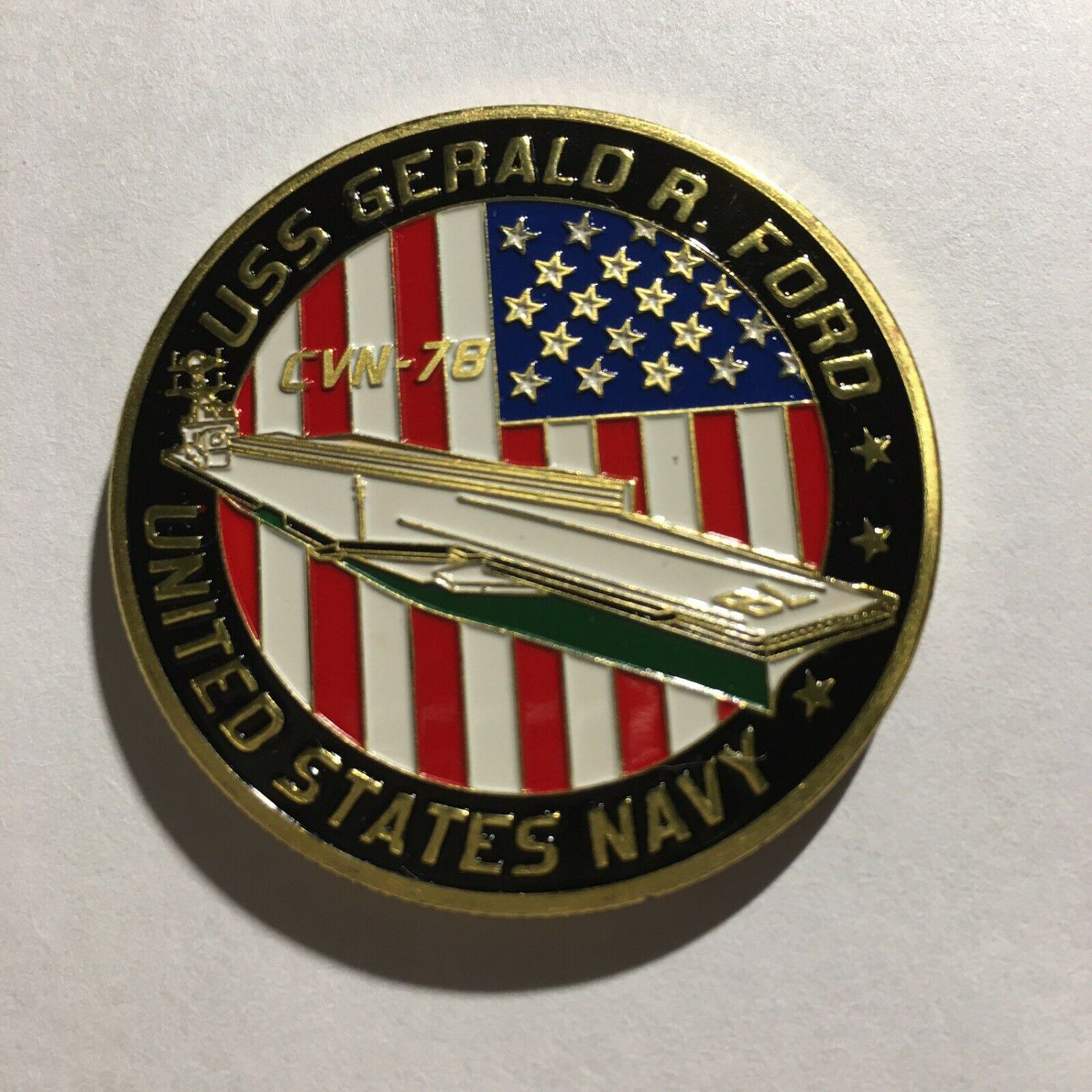 USS GERALD R. FORD CVN-78 Challenge Coin USN-US NAVY 40mm N-24