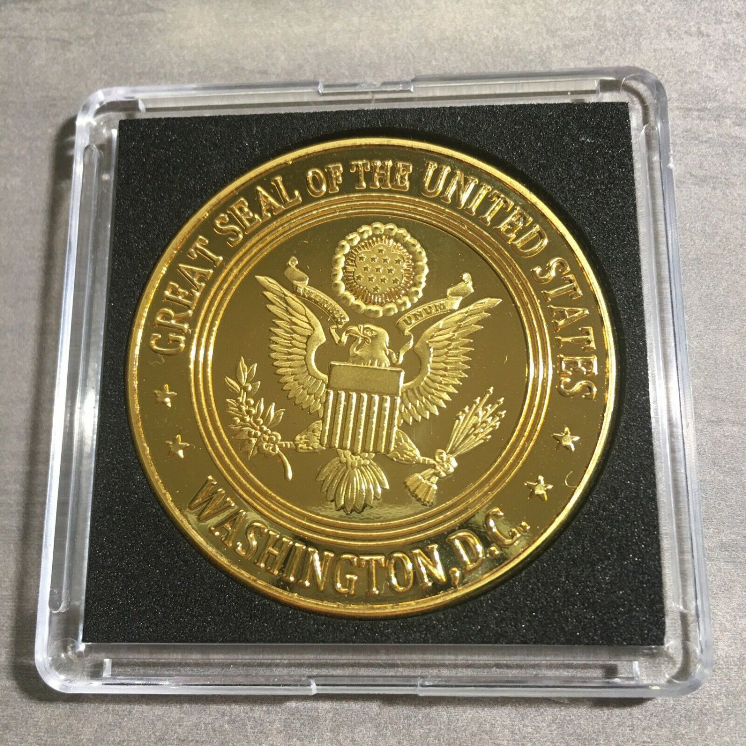 DELAWARE State Seal Challenge Coin Colorized USA w/Case #388