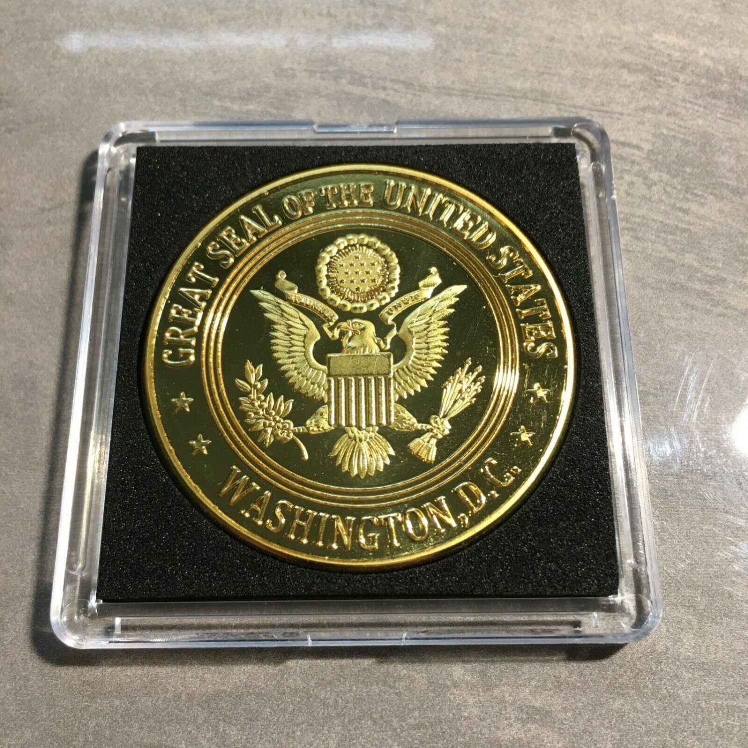 WYOMING State Seal Challenge Coin Colorized USA w/Case #350