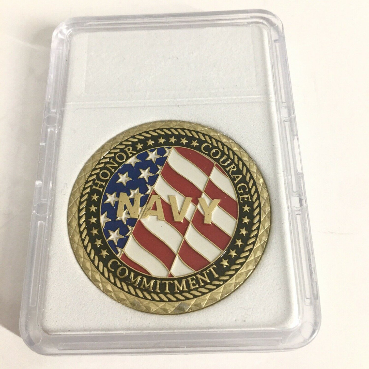 US NAVY Veteran Challenge Coin-Courage-Honor-Commitment USN N-56