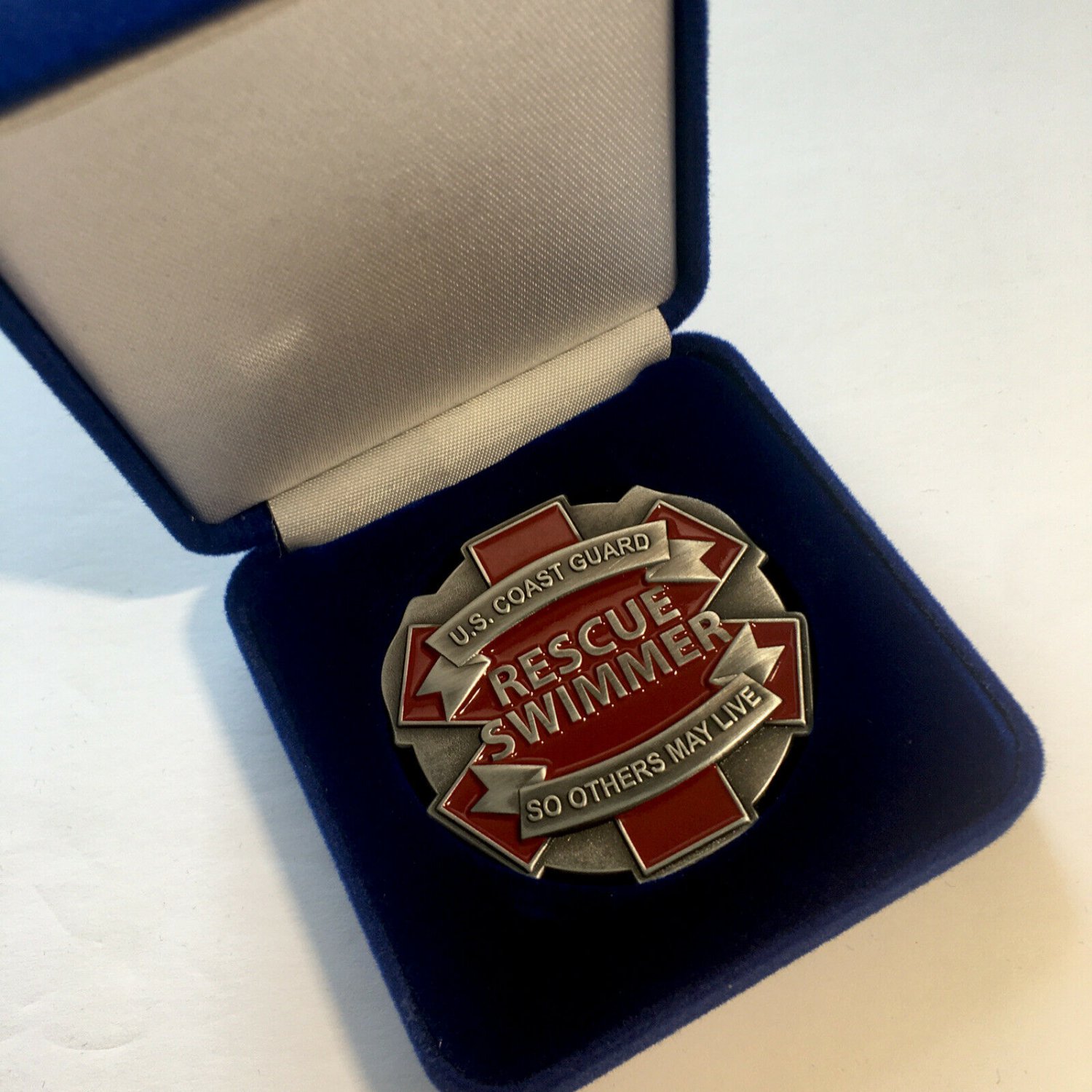 US COAST GUARD CHALLENGE COIN USCG "RESCUE SWIMMER" Large 45mm w/Box