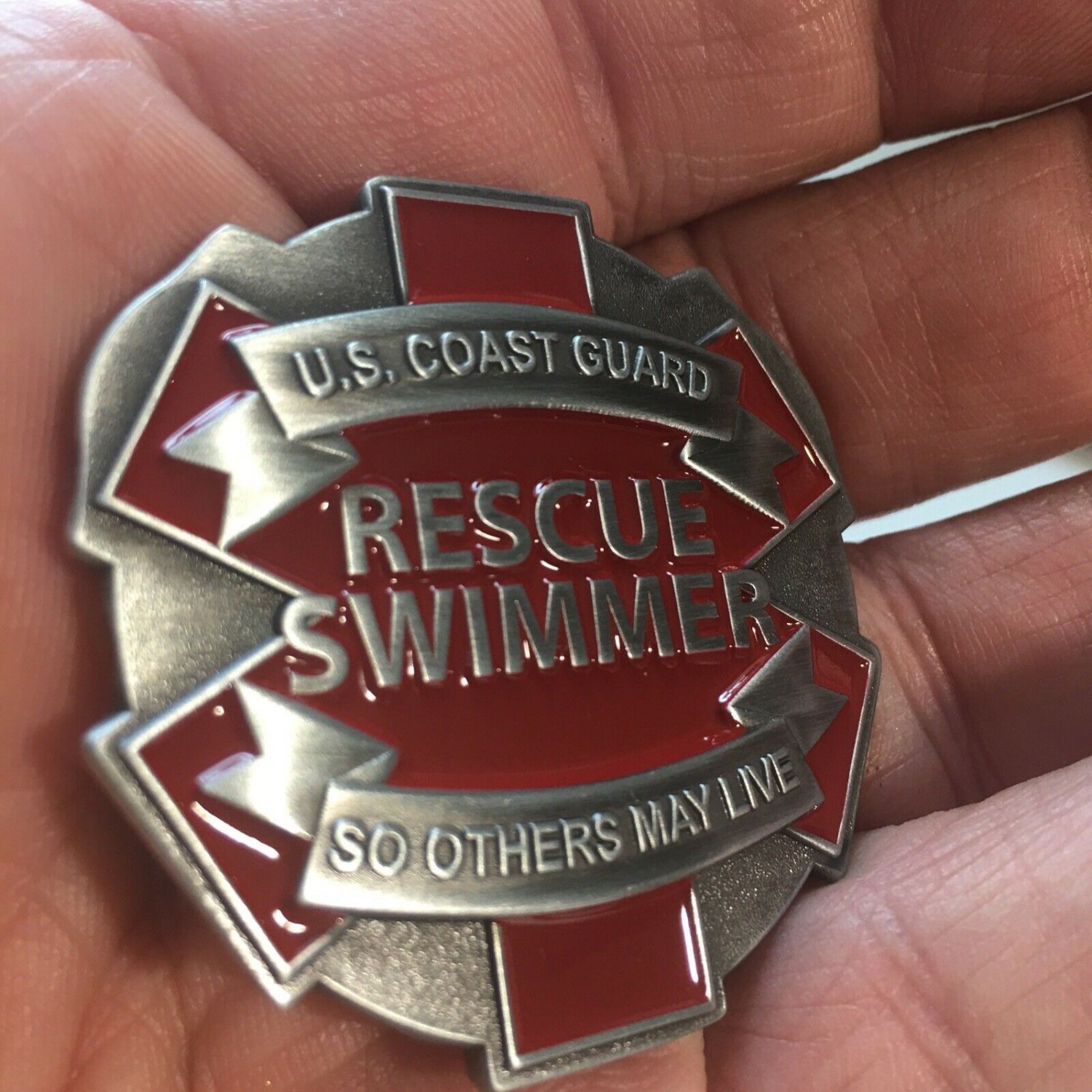 US COAST GUARD CHALLENGE COIN USCG "RESCUE SWIMMER" Large 45mm w/Box