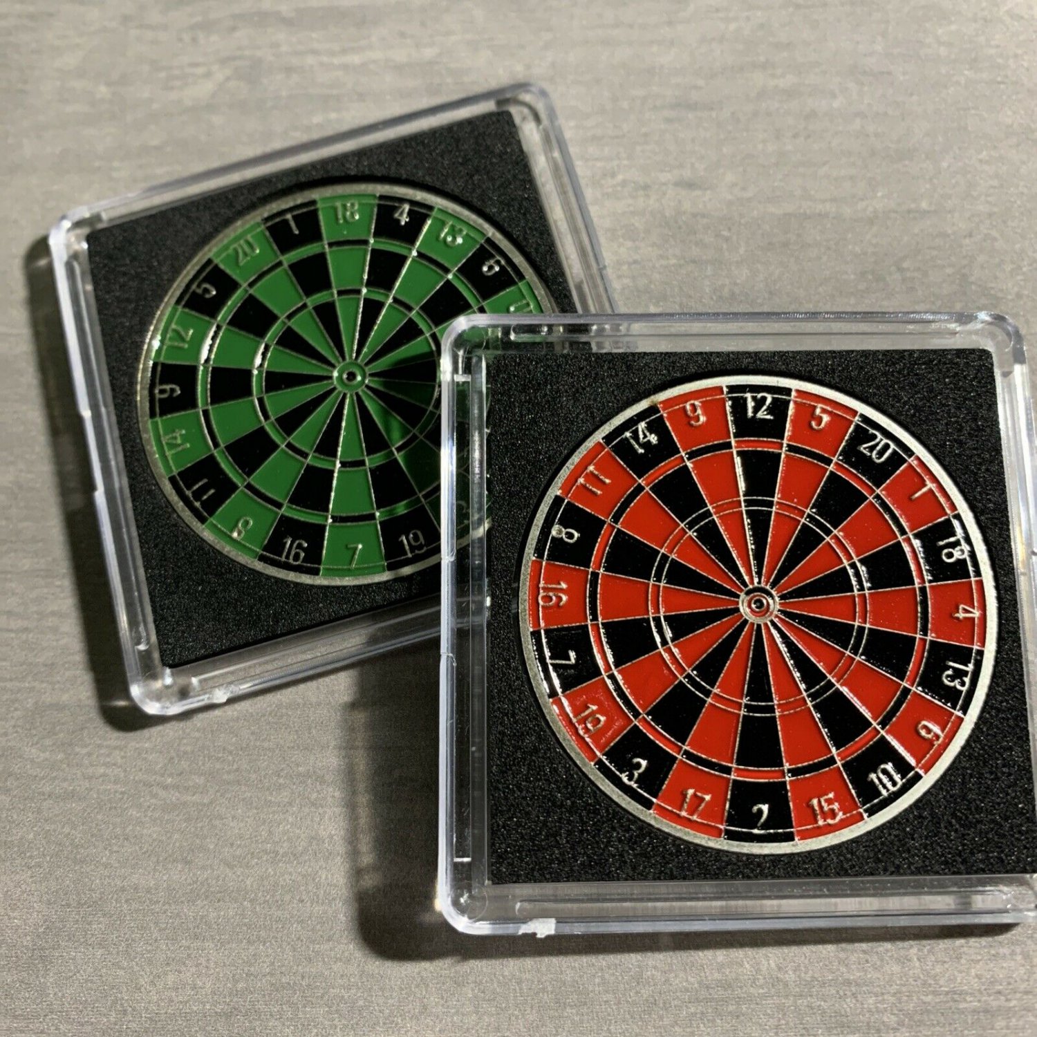 DART ENTHUSIAST Dartboard Lucky Challenge Coin w/case-NEW! Great Gift Idea!