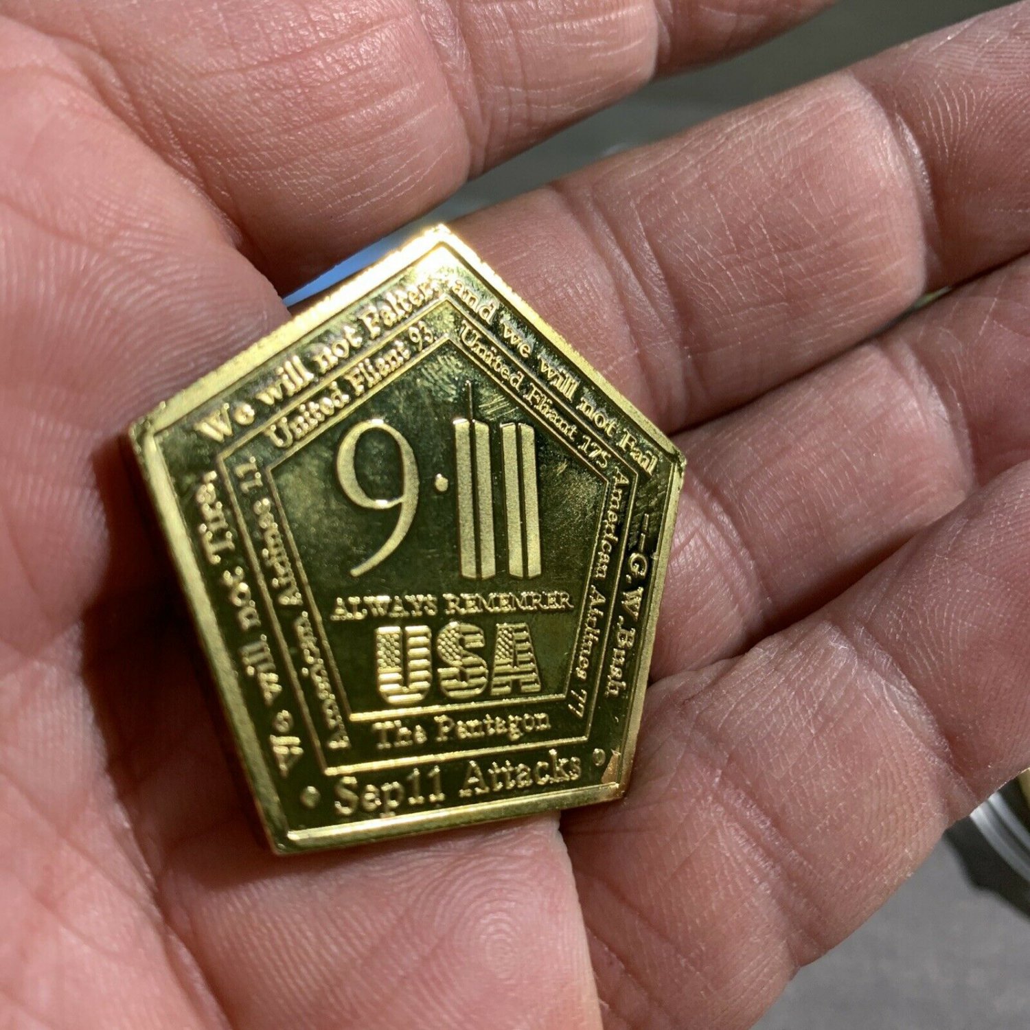 9/11 Challenge Coin Set of 6 20th Anniversary "NEVER FORGET" Pentagon ...