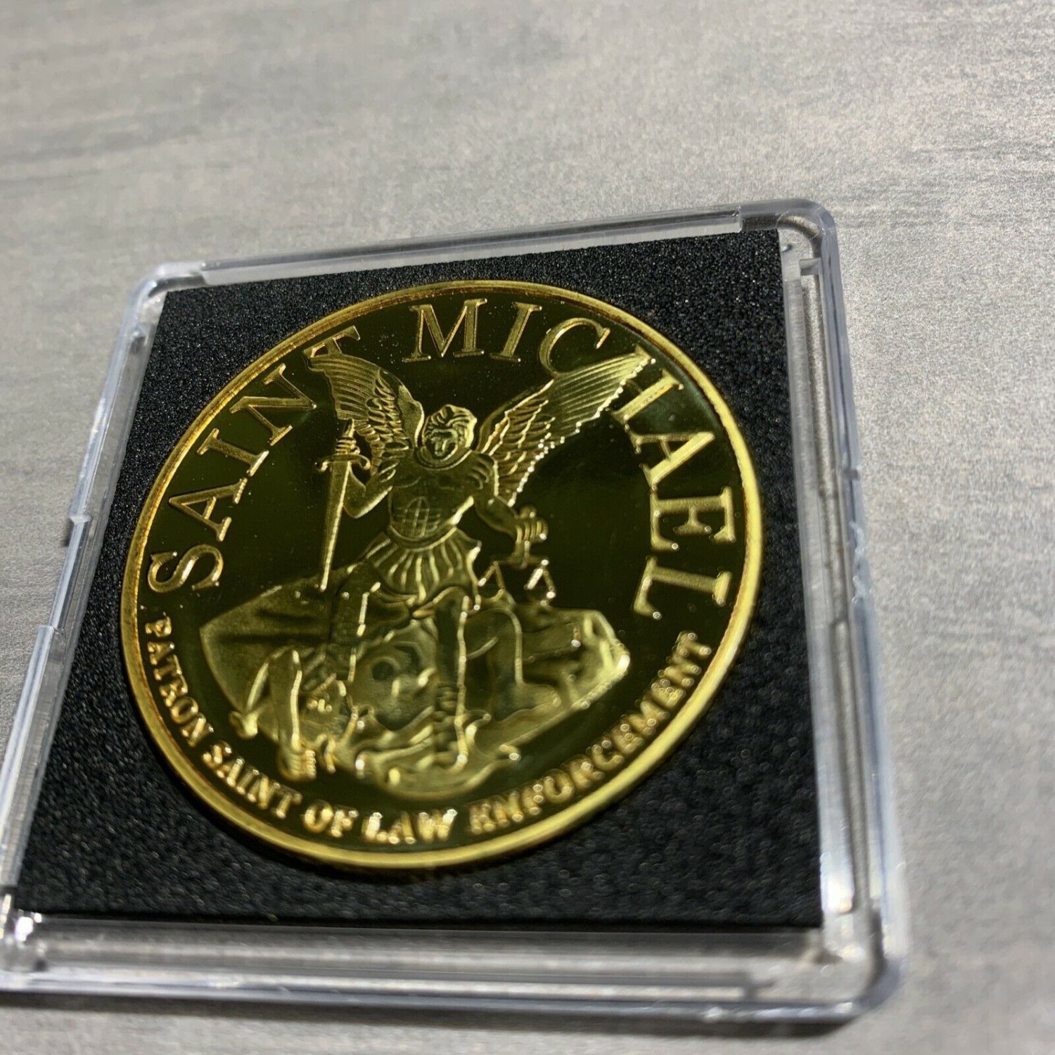 LOS ANGELES LAPD POLICE GOLD FINISH DEPARTMENT Challenge Coin 40mm w CASE!