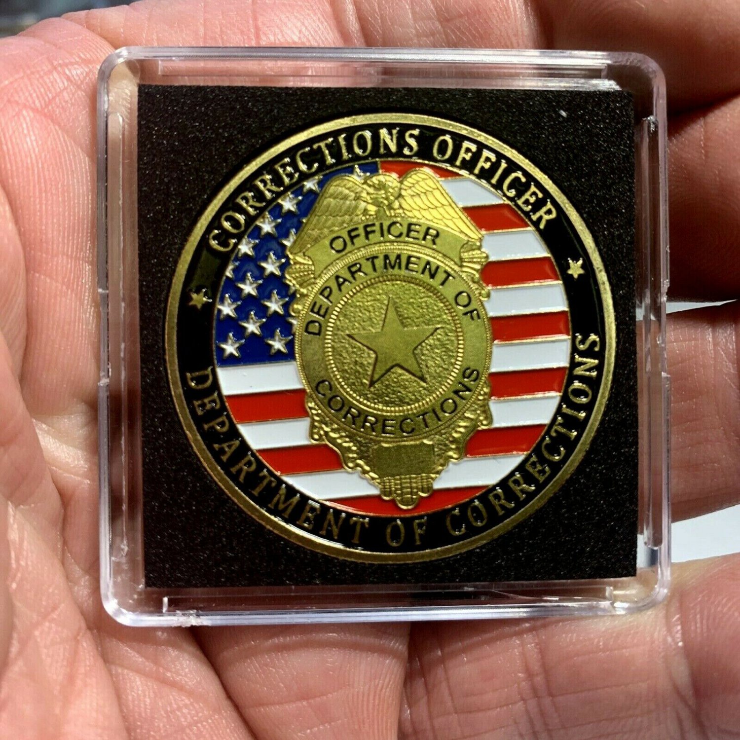 CHALLENGE COIN Corrections Officer-Department of Corrections 40mm with Case