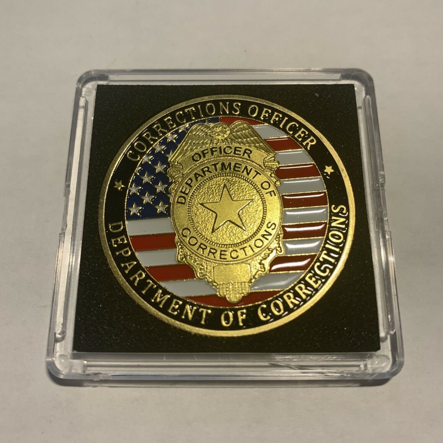 CHALLENGE COIN Corrections Officer-Department of Corrections 40mm with Case