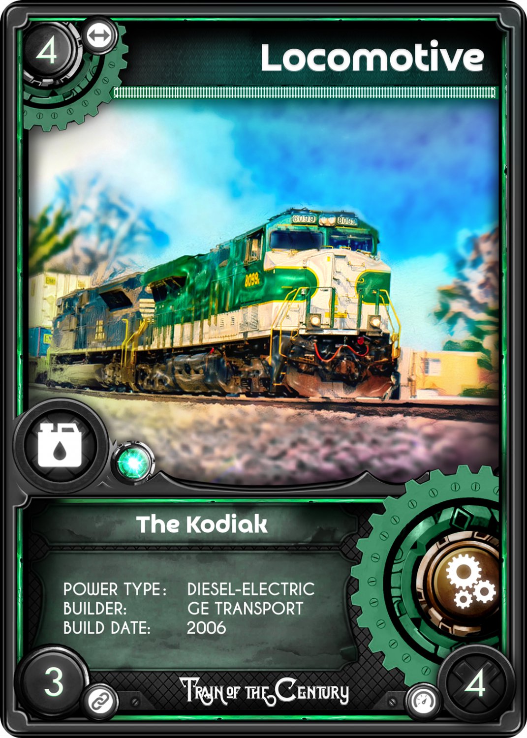 LOCOMOTIVE Diesel "The Kodiak" Card Digital NFT Mint #131 of 1673