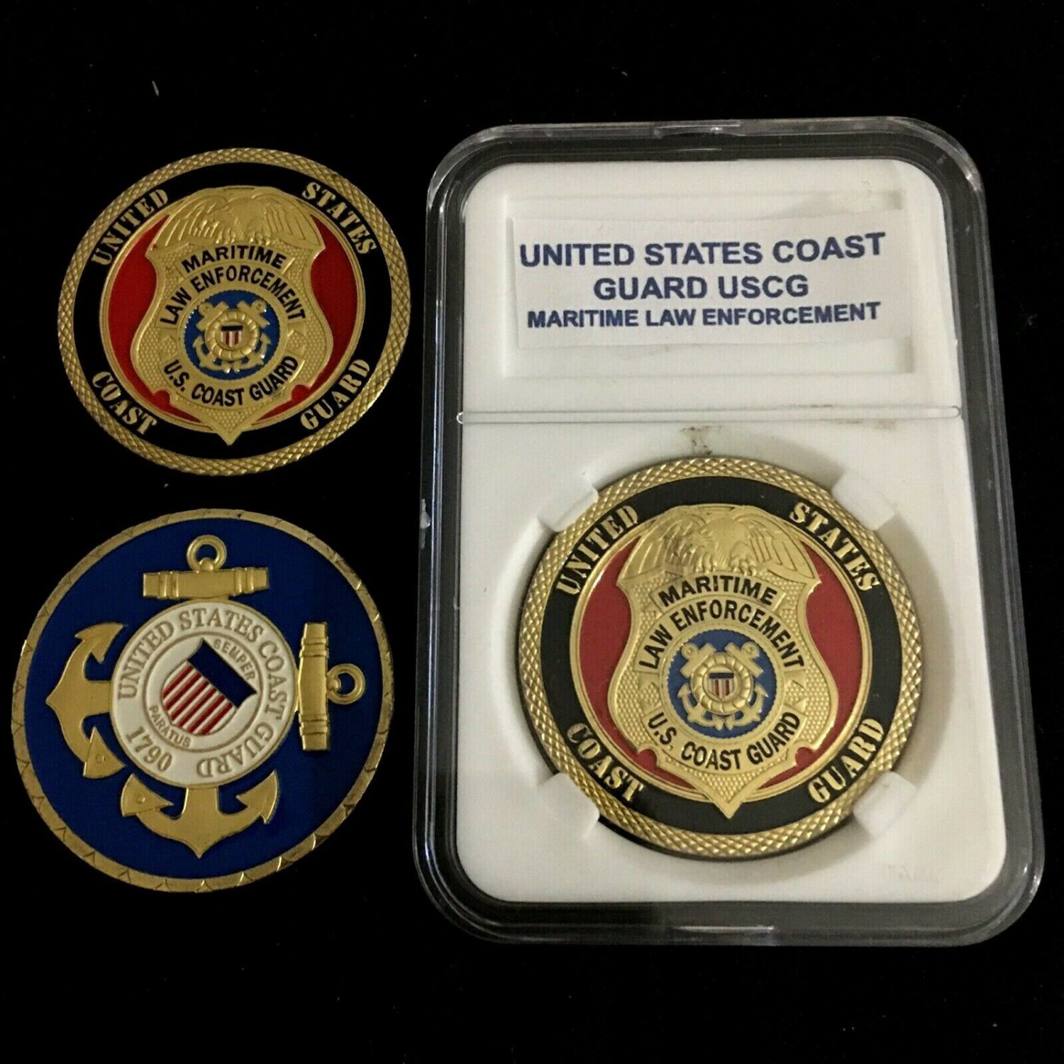 MARITIME LAW ENFORCEMENT Challenge Coin USCG-US Coast Guard Gold CG2
