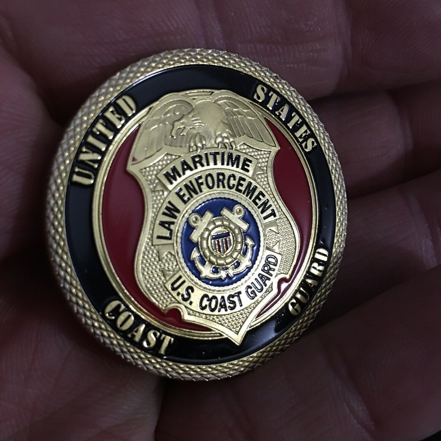 MARITIME LAW ENFORCEMENT Challenge Coin USCG-US Coast Guard Gold CG2