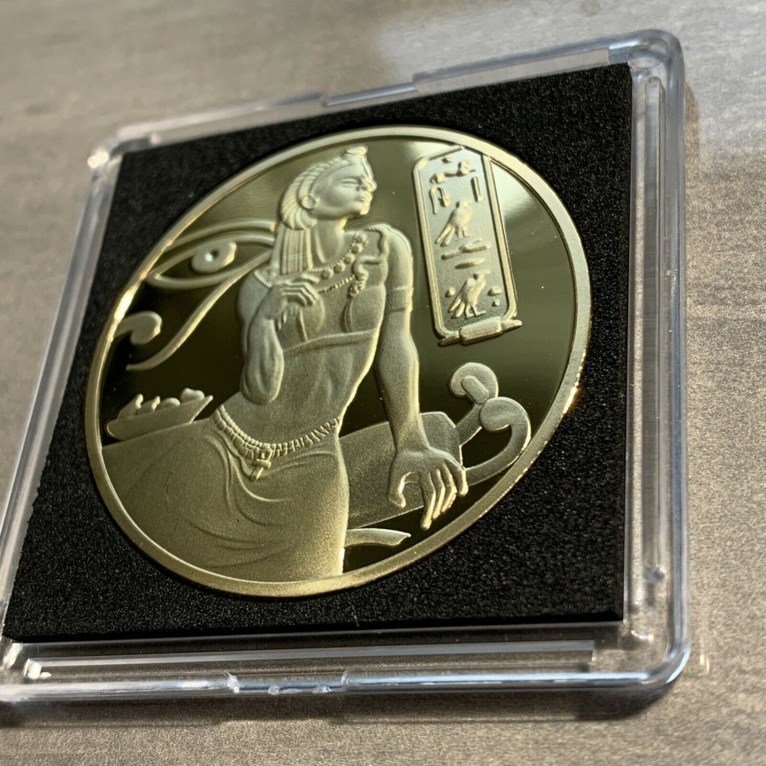 Cleopatra Challenge Coin Queen of Ptolemaic Kingdom of Egypt Gold ...