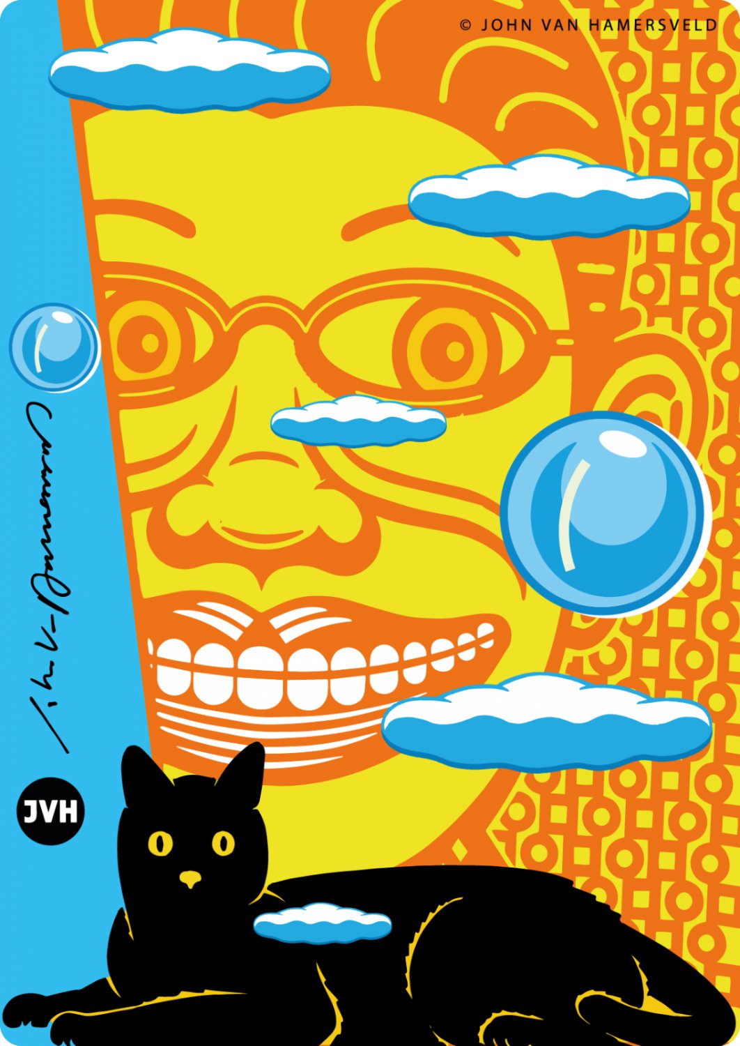 JOHNNY + CAT #2 -John Van Hamersveld (PostFuture) Collectible NFT Art ...