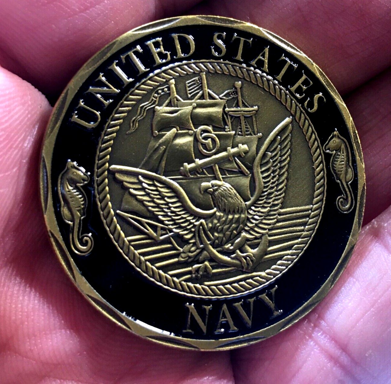 Shellback United States Navy Marine Corps USN USMC Challenge Coin BRONZE