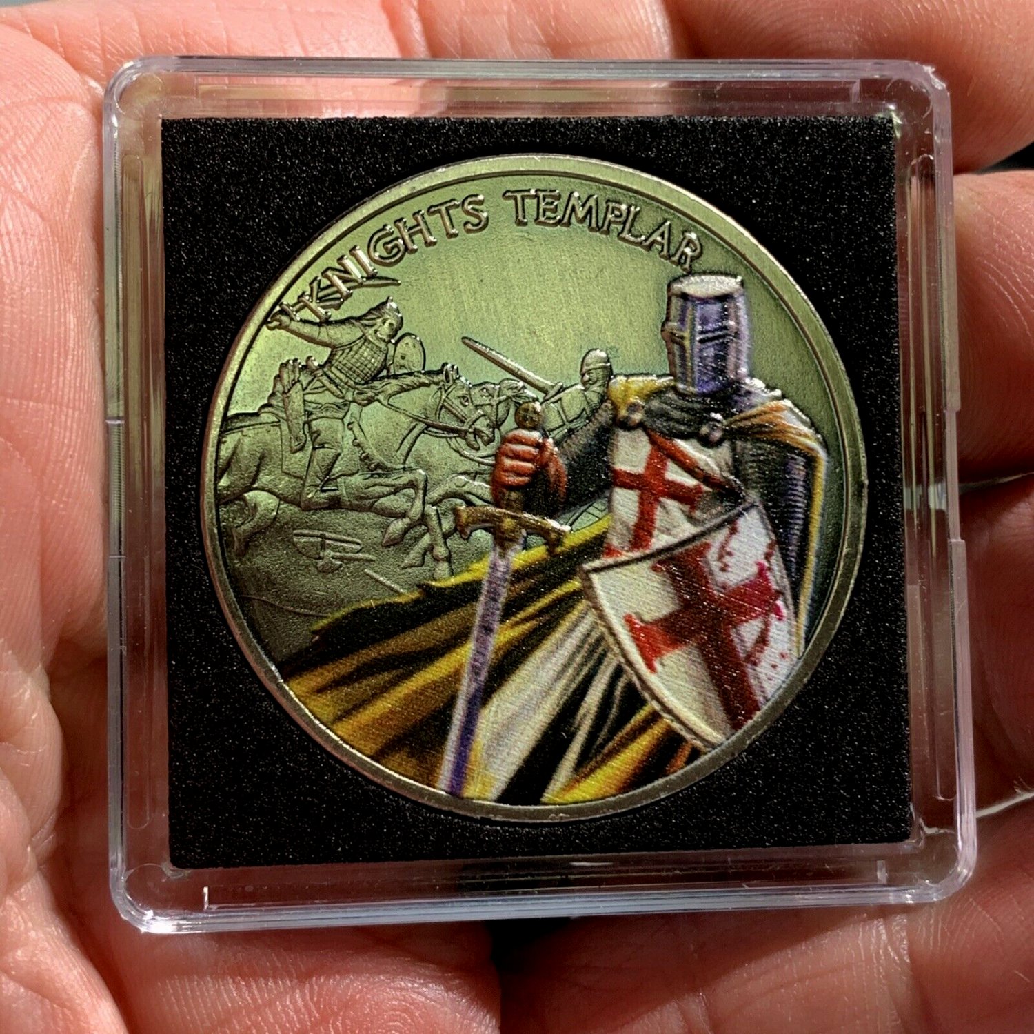 Knights Templar Horseman Freemasonry Challenge Coin Token Keepsake NEW!