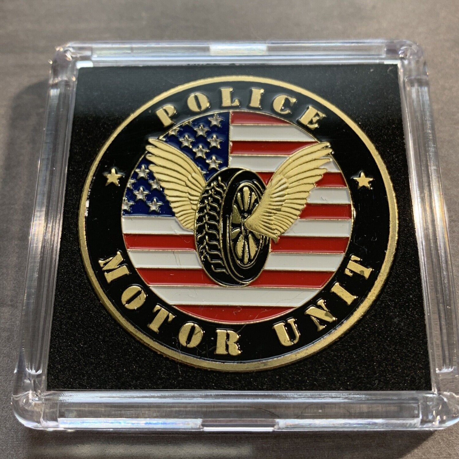 POLICE MOTOR UNIT - Police Challenge Coin - Includes 2x2 Protective Case!