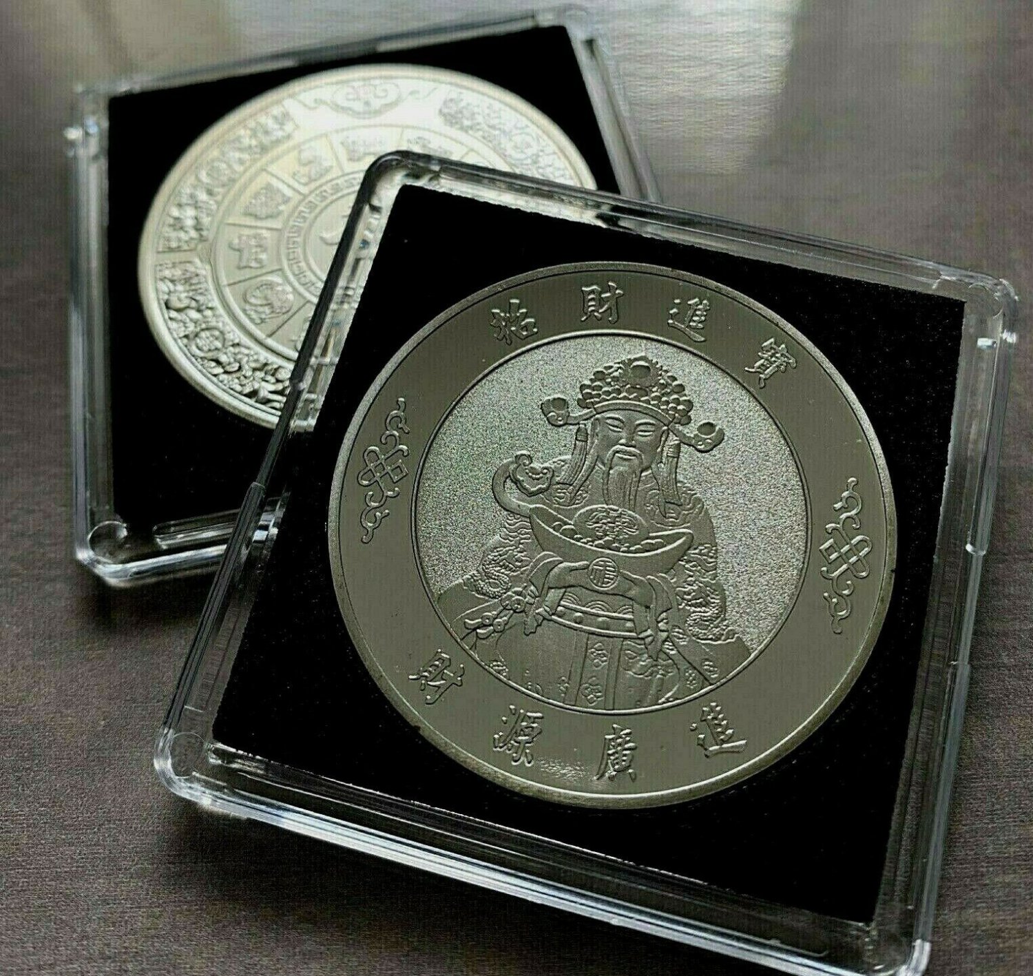 RARE LUCKY GOD OF WEALTH & PROSPERITY ZODIAC Silver Plated Challenge ...