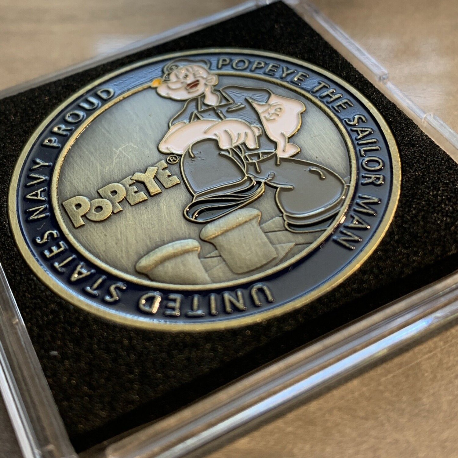 CHALLENGE COIN USN POPEYE US NAVY CHIEF PETTY OFFICER Premium Grade ...