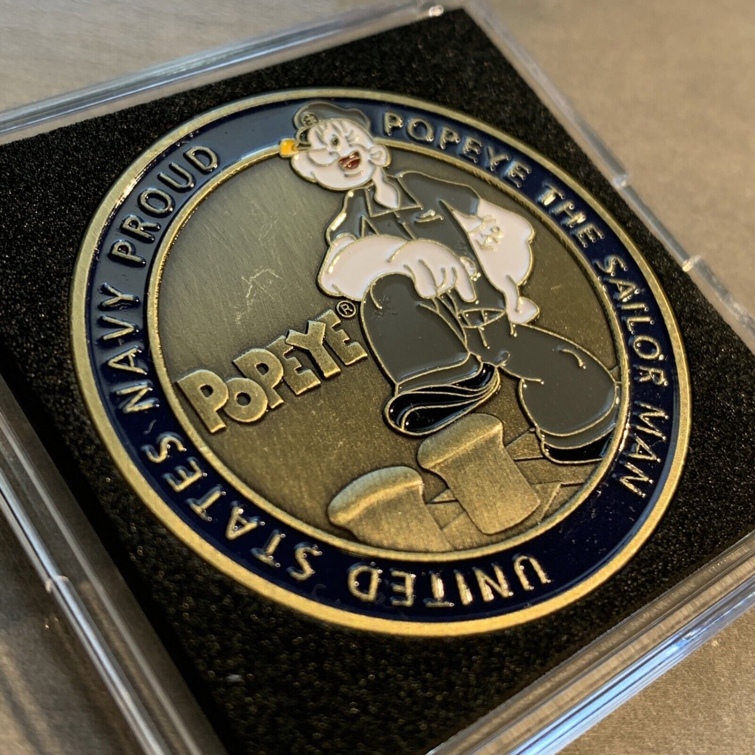 CHALLENGE COIN USN POPEYE US NAVY CHIEF PETTY OFFICER Premium Grade ...