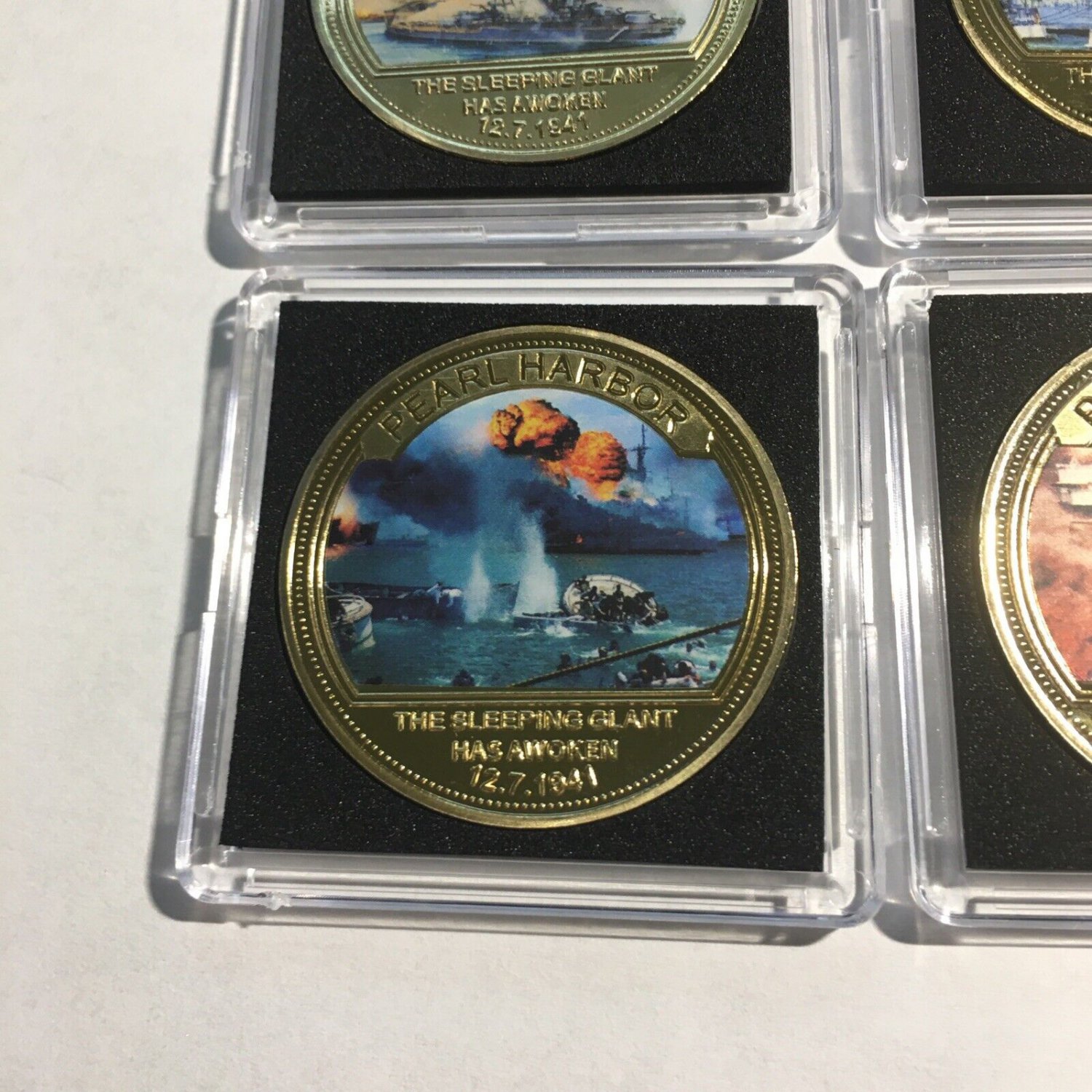 WW2 PEARL HARBOR 5 CHALLENGE COIN SET & TIME MAG SPEC EDITION-80th ...