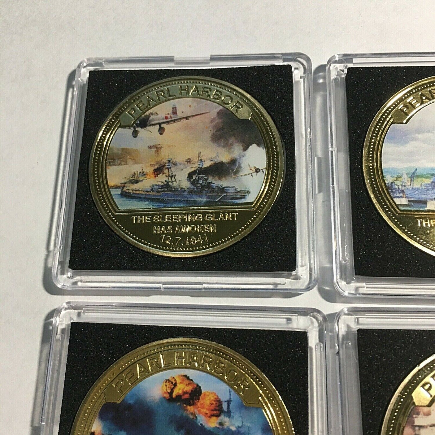 WW2 PEARL HARBOR 5 CHALLENGE COIN SET & TIME MAG SPEC EDITION-80th ...