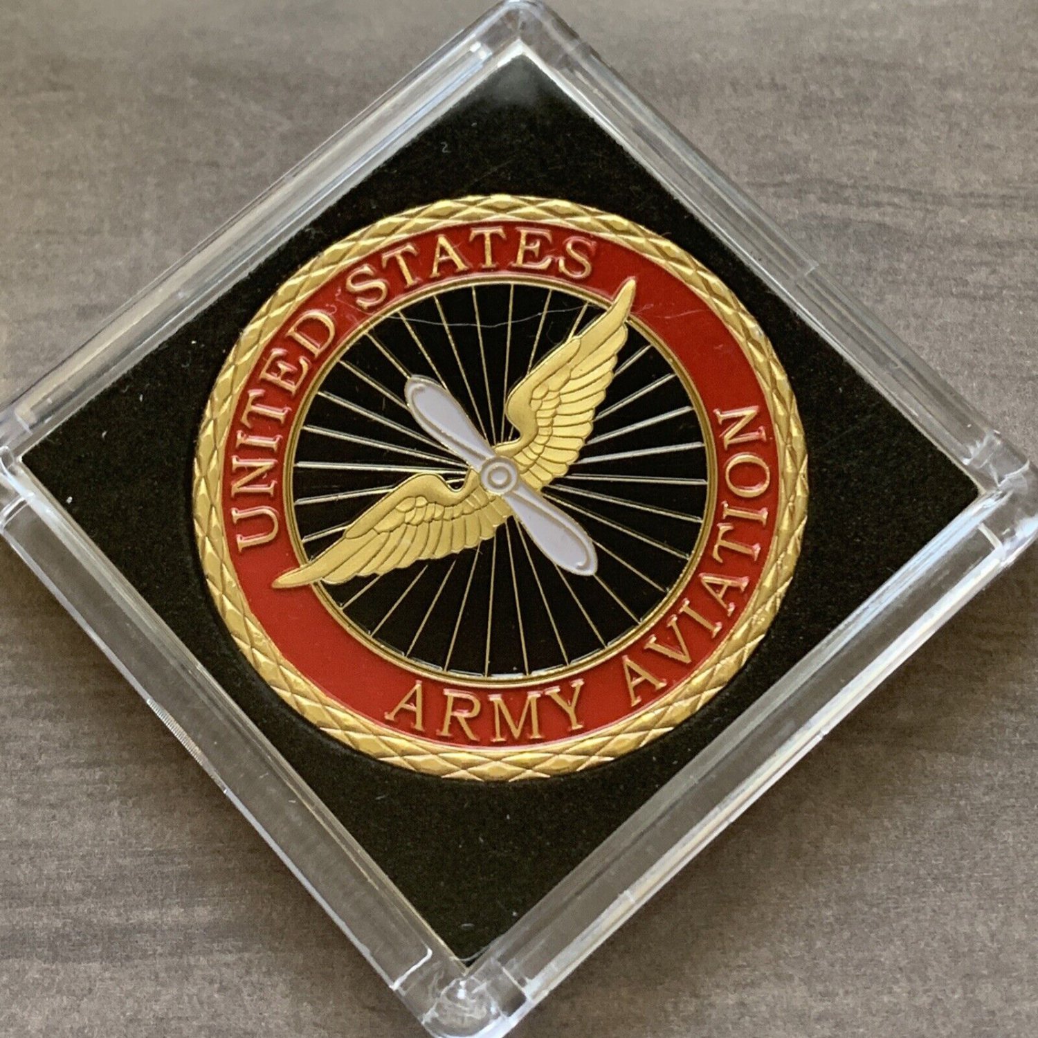 UNITED STATES ARMY Challenge Coin - Army Aviation with Case