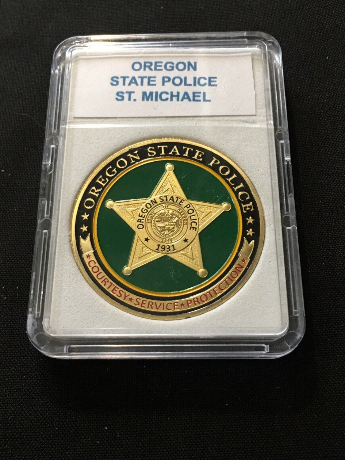 OREGON STATE POLICE ST MICHAEL POLICE Challenge Coin Souvenir 40mm with ...
