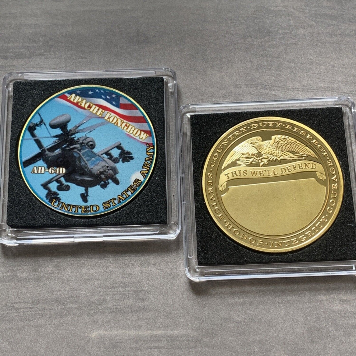 APACHE UH-64D LONGBOW Challenge Coin Attack Helicopter Boeing United ...