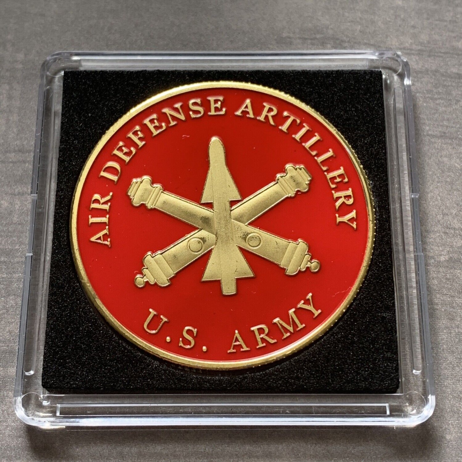 US ARMY Air Defense Artillery Challenge Coin with Case-US Military