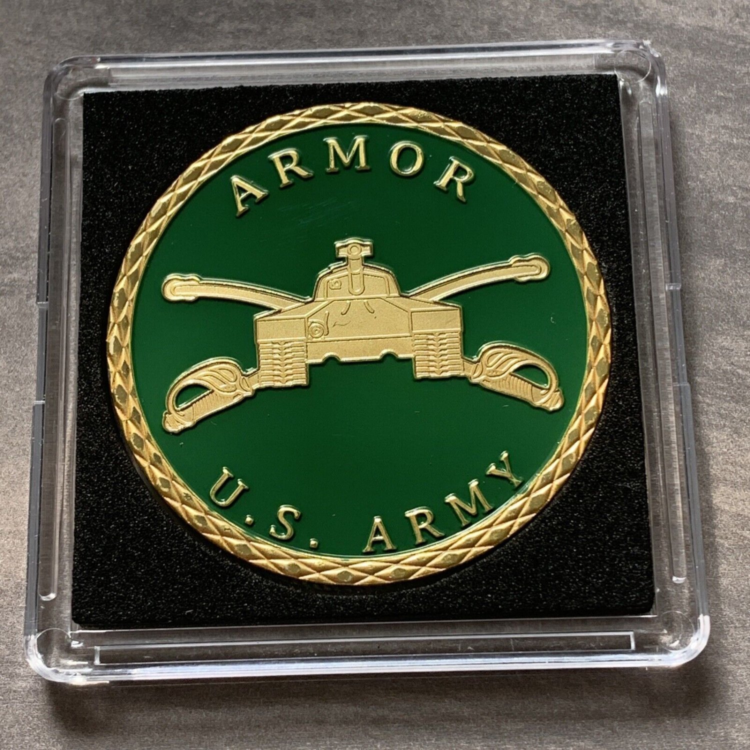 US ARMY ARMOR Challenge Coin with Case-US Military