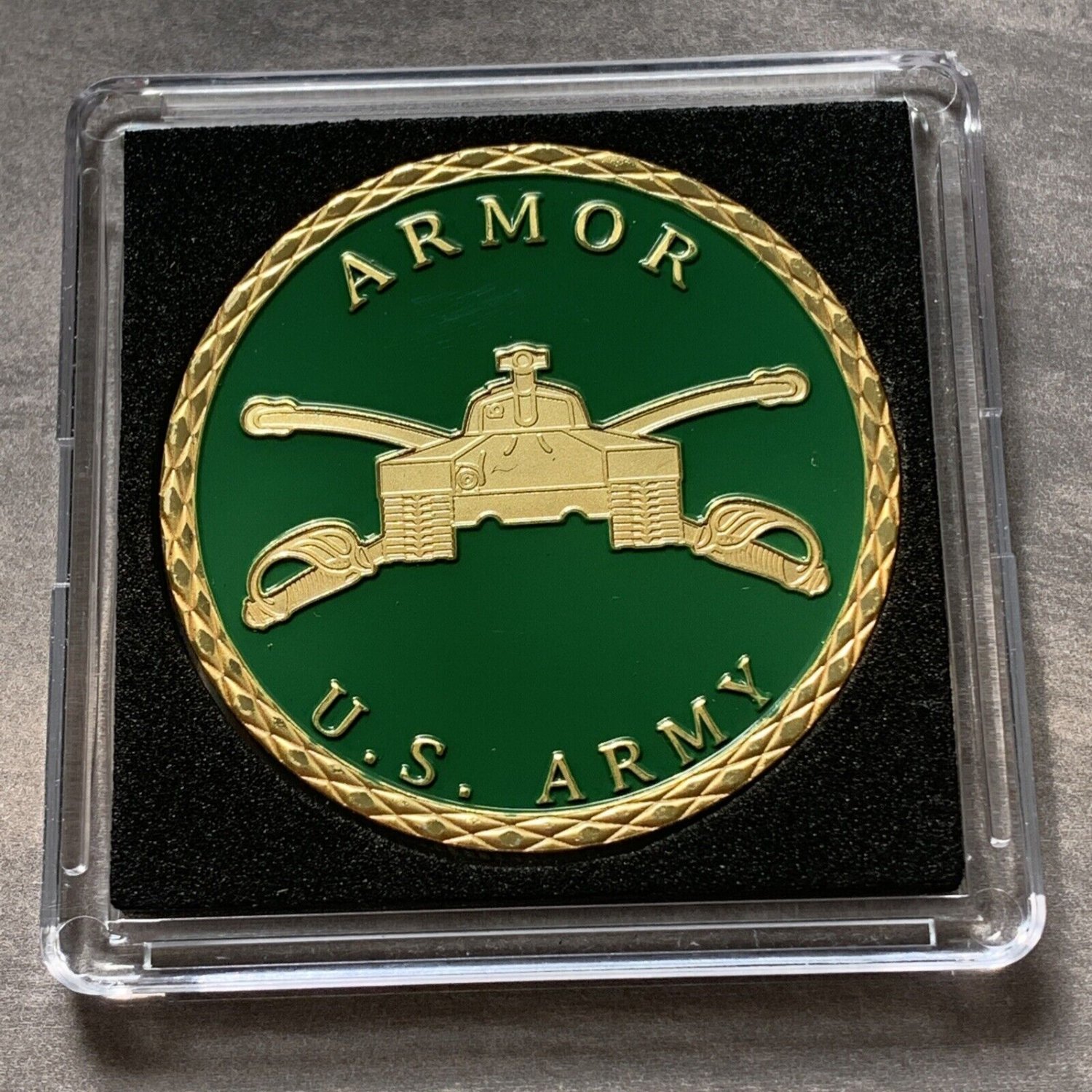 US ARMY ARMOR Challenge Coin with Case-US Military