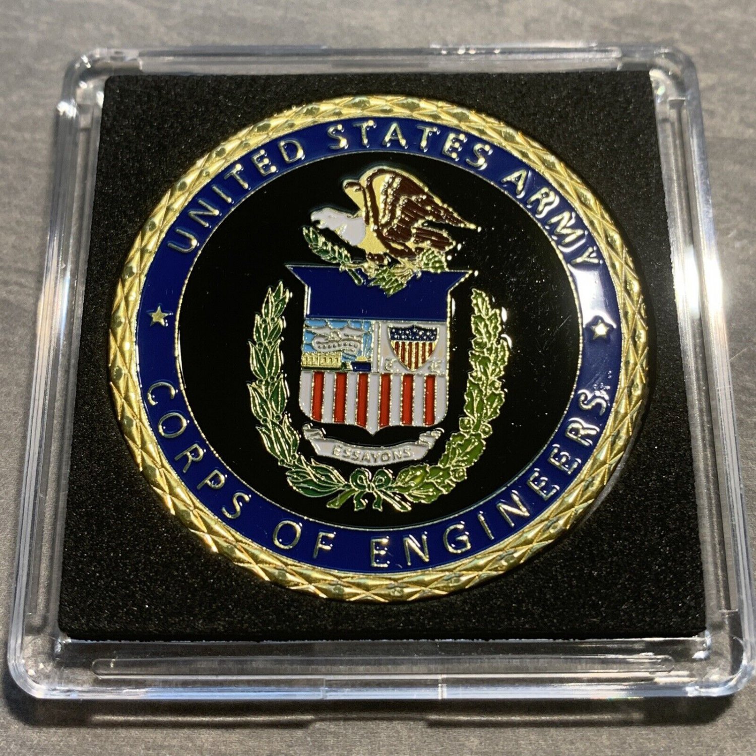 US ARMY Corps of Engineers Challenge Coin with Case!