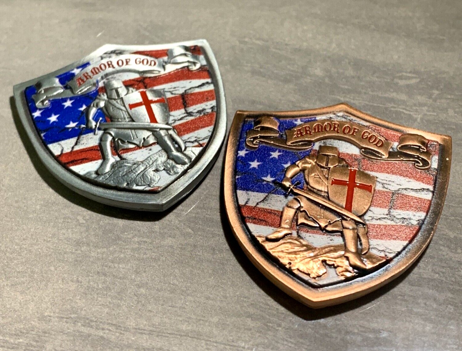 US MILITARY Challenge Coin SET - Put On The Full Armor of God-Fight ...