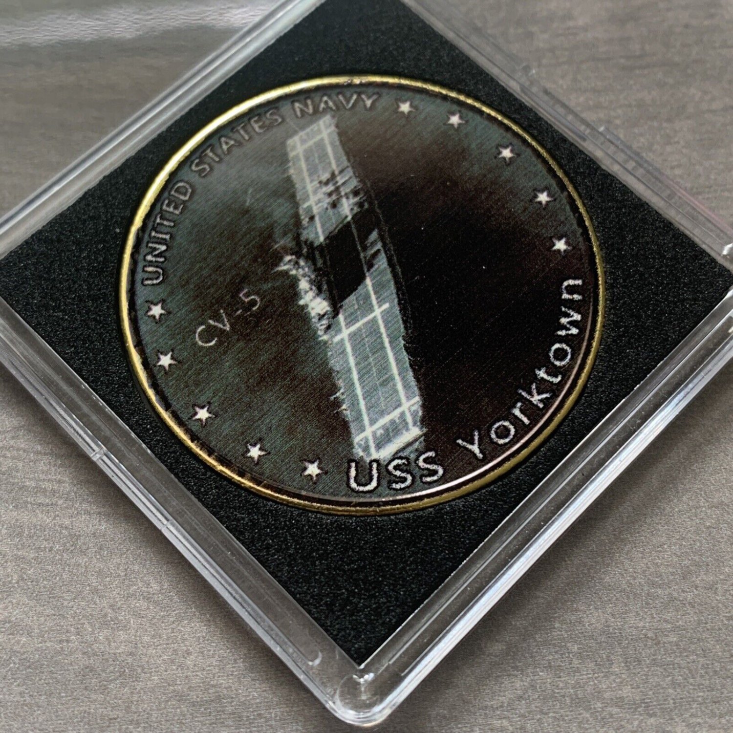 USS YORKTOWN CV-5 Challenge Coin WW2 United States Navy USN 40mm with Case