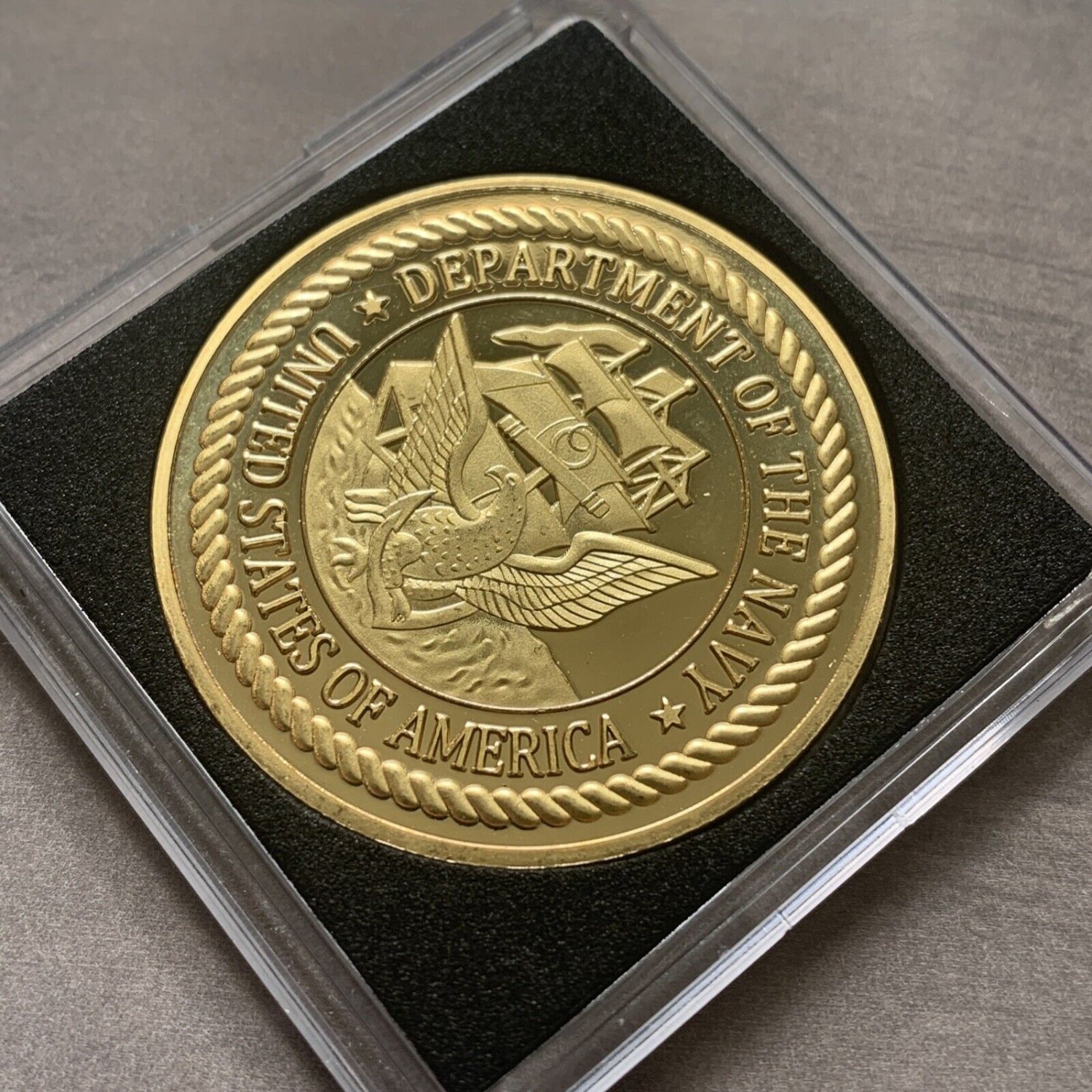 USS YORKTOWN CV-5 Challenge Coin WW2 United States Navy USN 40mm with Case