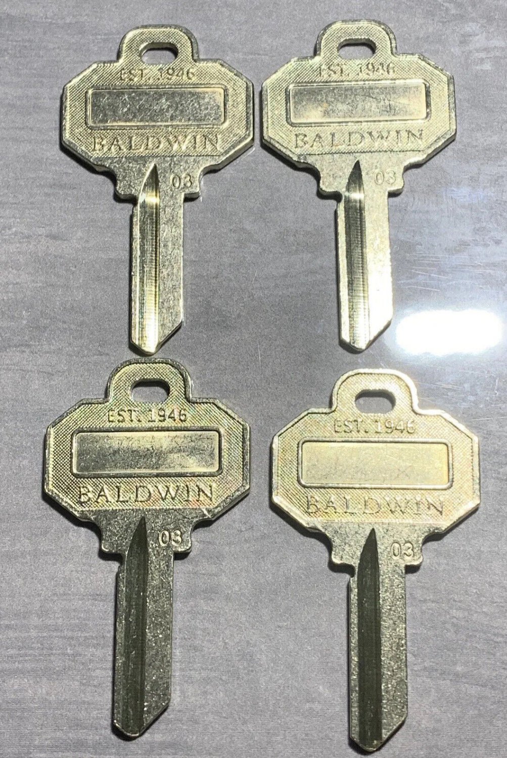4 KEYS TOTAL Brand New BALDWIN 5 PIN KEY BLANKS Model Number BAL8335152