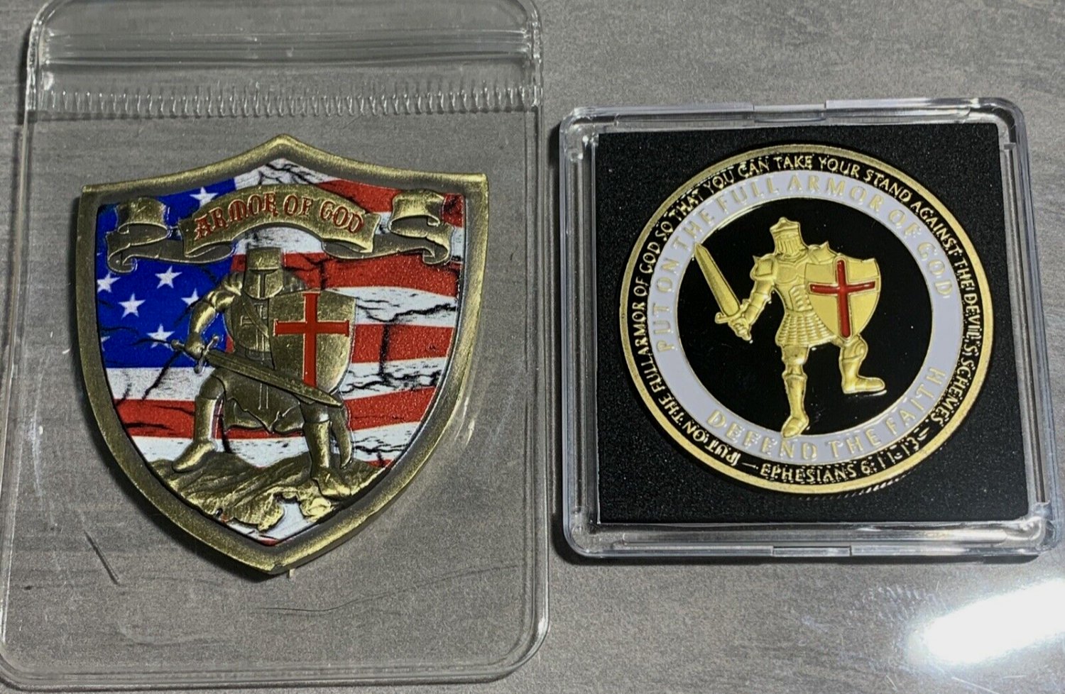 US NAVY Challenge Coin SET - Put On The Full Armor of God-Fight Against ...