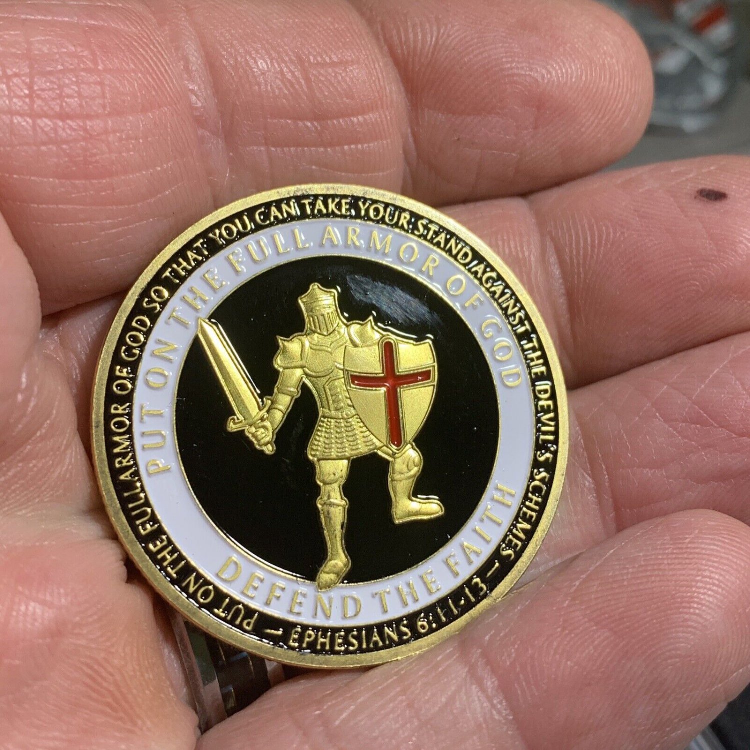 US NAVY Challenge Coin SET - Put On The Full Armor of God-Fight Against ...