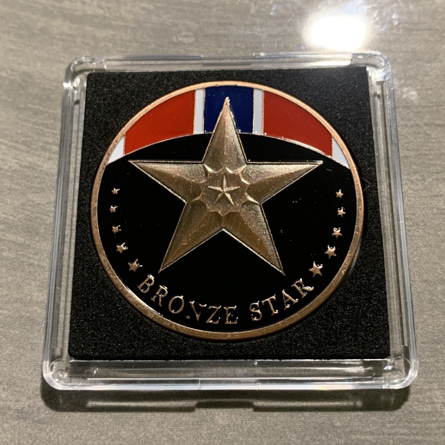 US Military Challenge Coin "BRONZE STAR" USMC USN ARMY USAF USCG w/Case ...