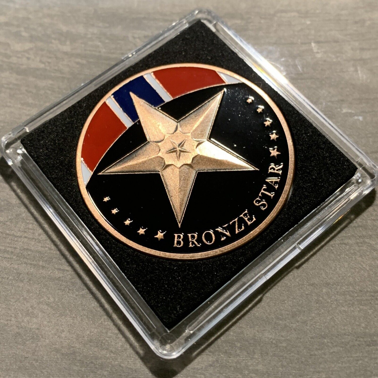 US Military Challenge Coin "BRONZE STAR" USMC USN ARMY USAF USCG w/Case ...