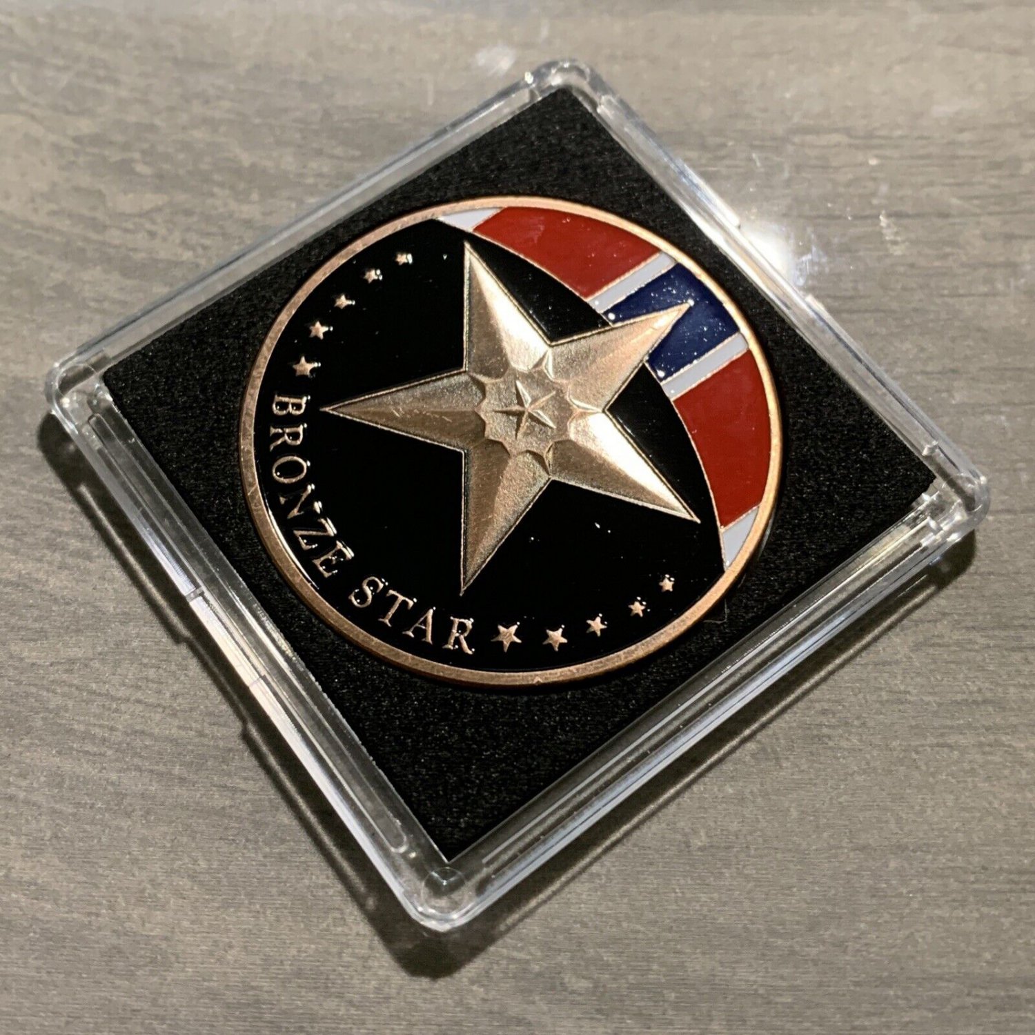 US Military Challenge Coin "BRONZE STAR" USMC USN ARMY USAF USCG w/Case ...