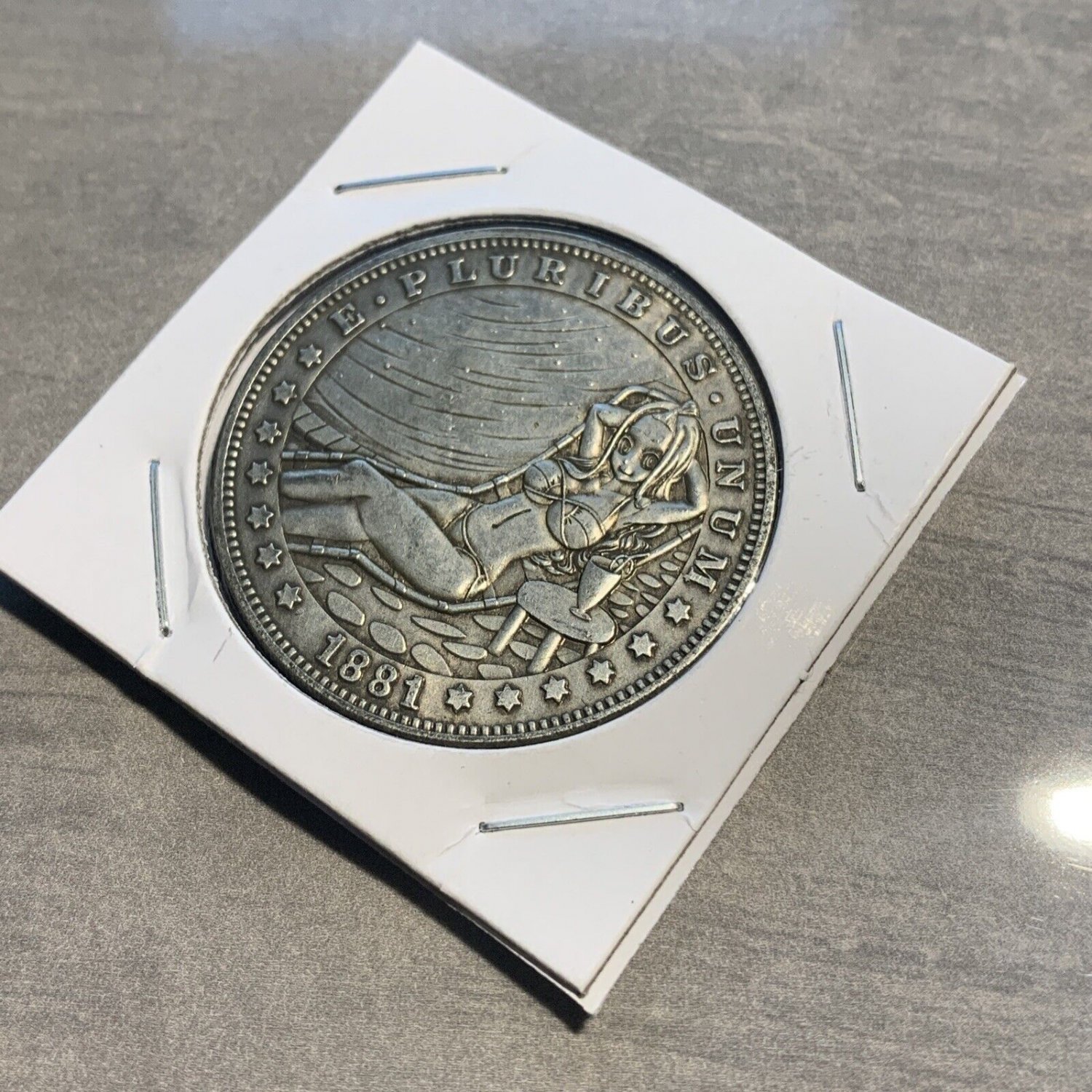 Lovely Beach Day Sexy Woman Novelty Good Luck Heads Tails Challenge Coin