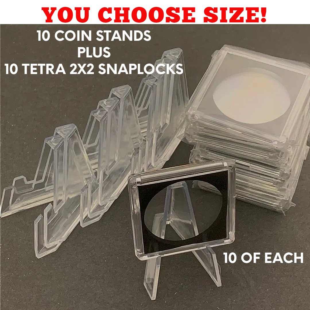 10 Guardhouse 2x2 Tetra Plastic Snaplocks U PICK SIZE-PLUS 10 Coin Stands