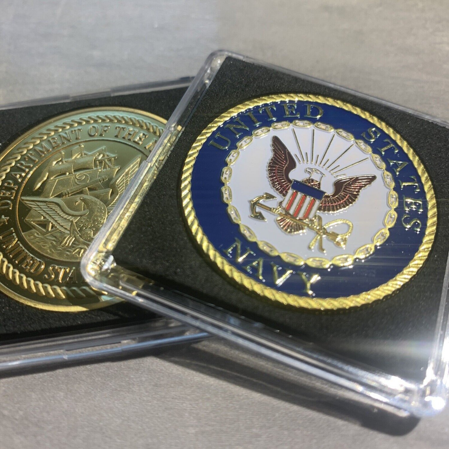 US NAVY SERVICE Challenge Coin USN Gift for Service NEW with Case