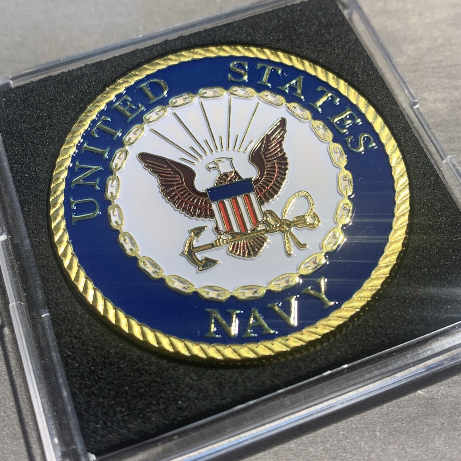 US NAVY SERVICE Challenge Coin USN Gift for Service NEW with Case